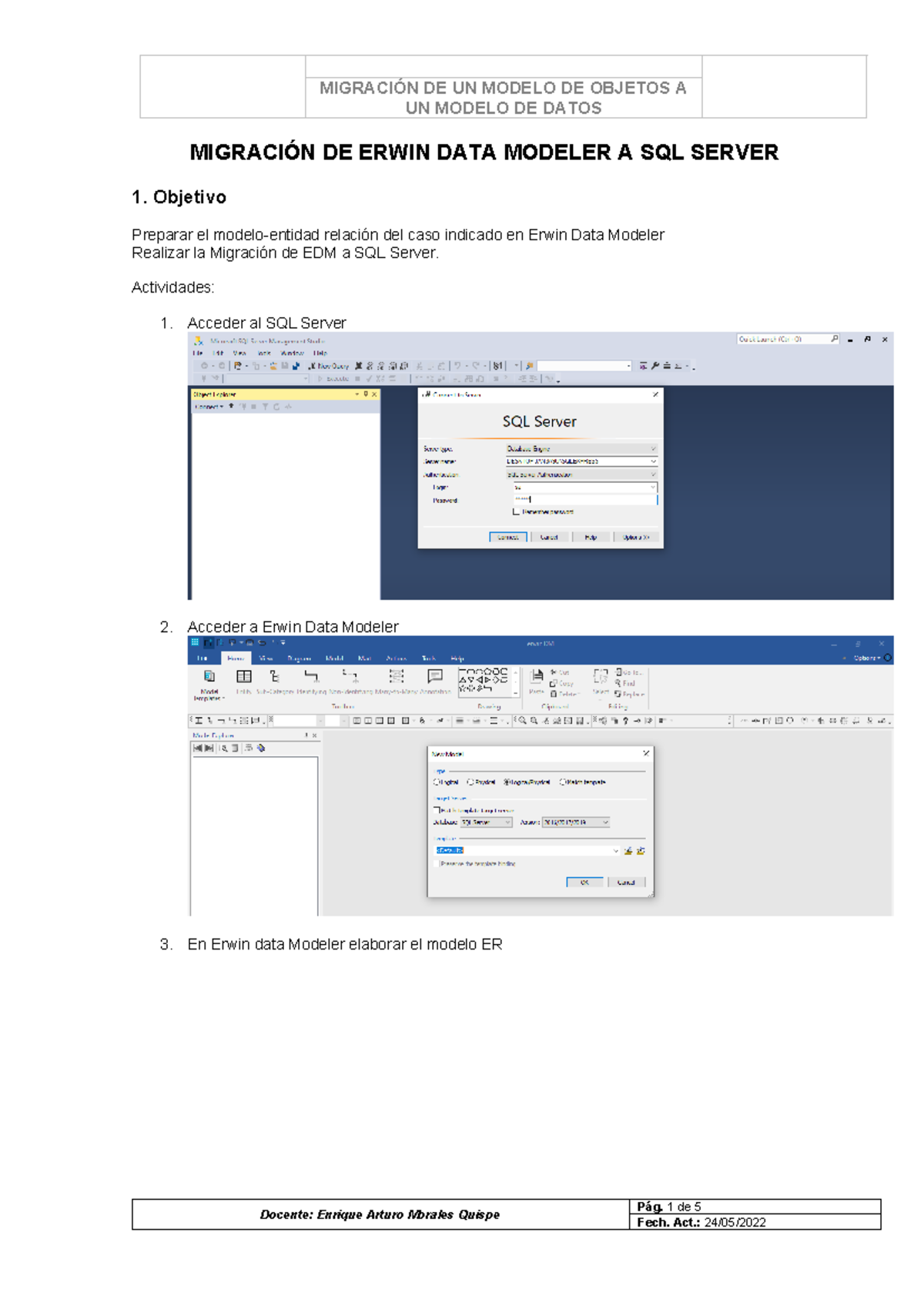 Migración Erwin DM SQL Server - UN MODELO DE DATOS MIGRACIÓN DE ERWIN DATA MODELER A SQL SERVER ...