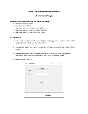 Lab 5 RE - 123 - TSE2231: Software Engineering Fundamentals Lab 5 ...
