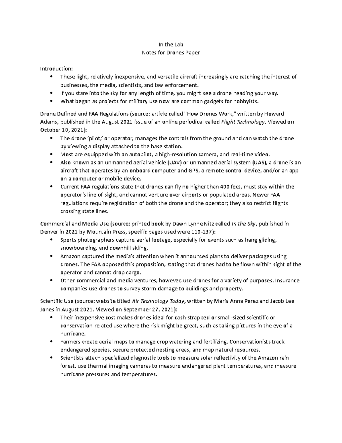 SC WD 2-3 - Computer information module 2 - In the Lab Notes for Drones ...