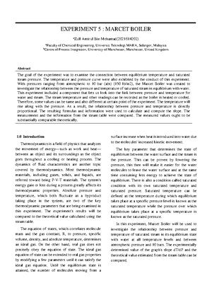 LAB Report 5 - Marcet Boiler - EXPERIMENT 5 : MARCET BOILER aZull ...