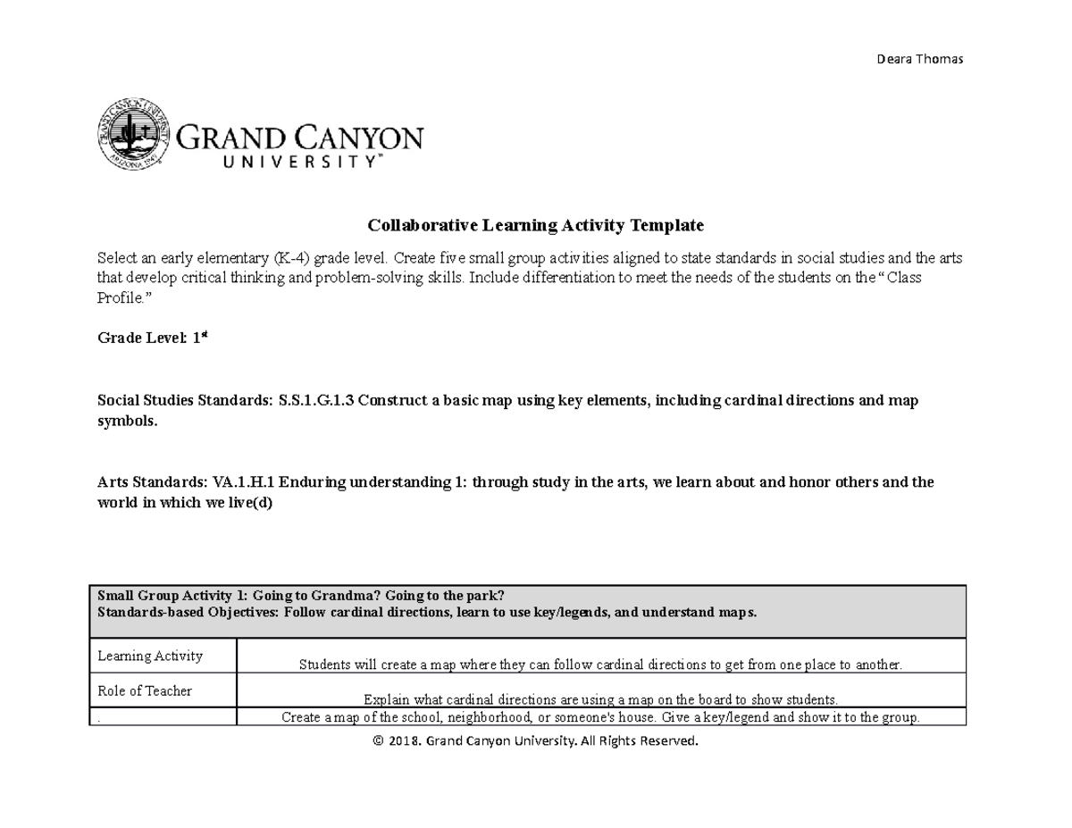 ELM 351 D T5 Collaborative Learning Activity Template - Collaborative ...