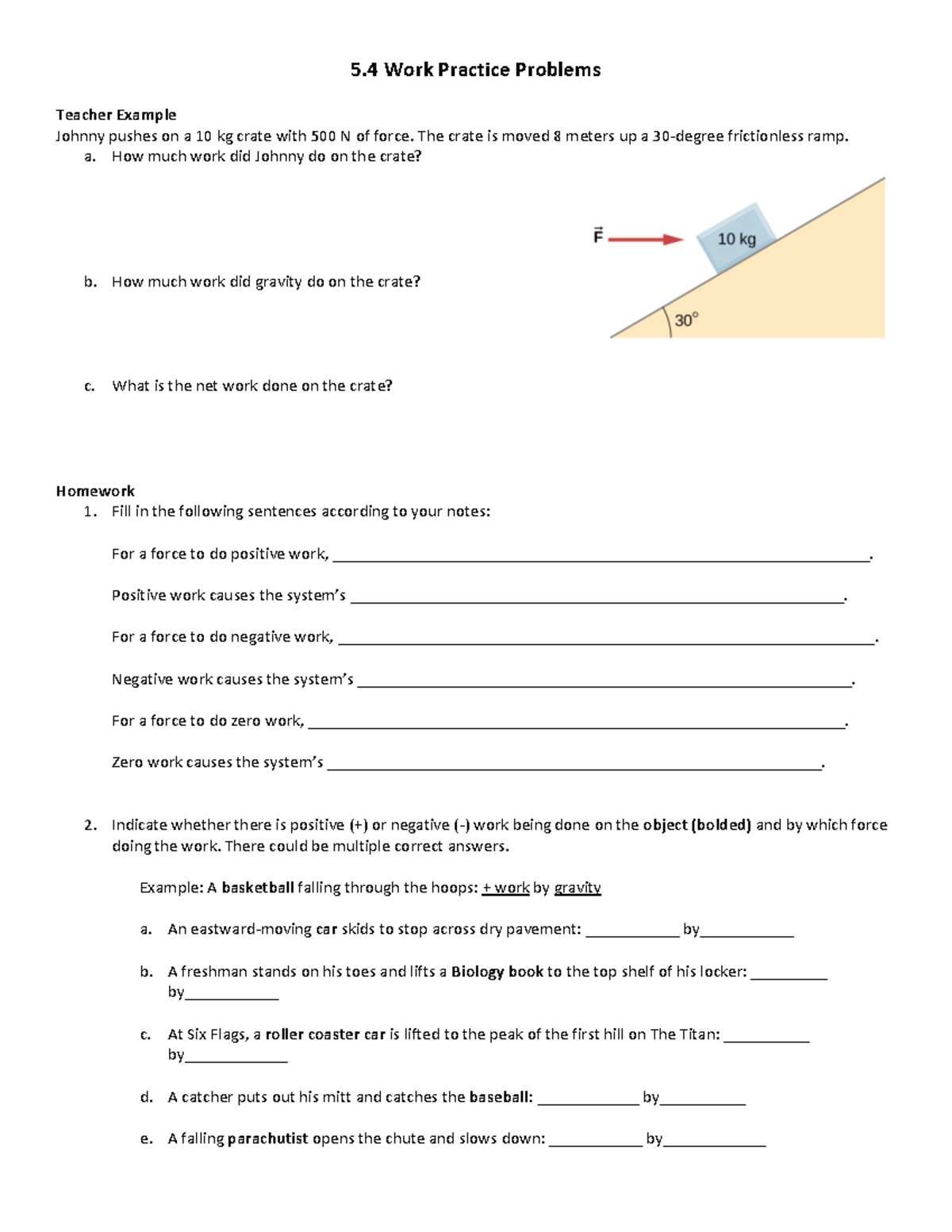 5.4 Work Practice Problems Final - 5 Work Practice Problems Teacher ...