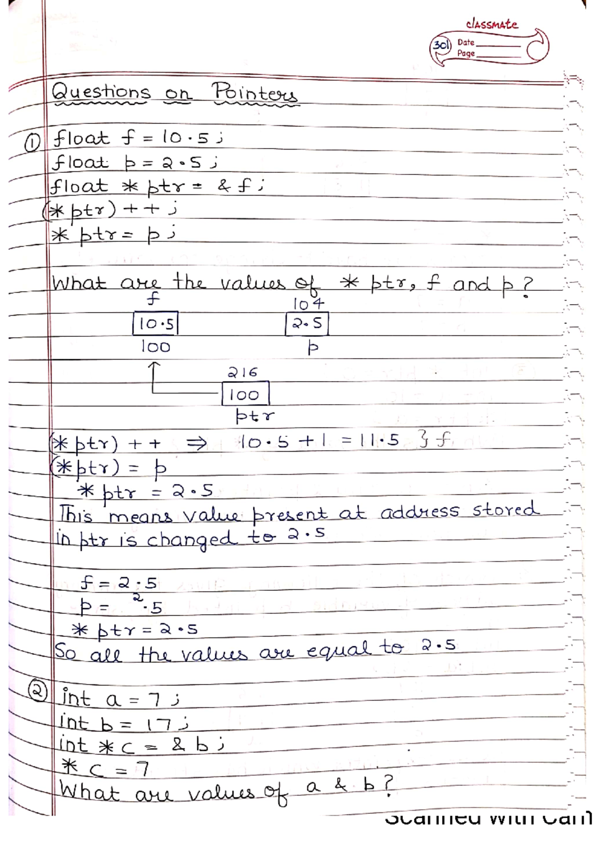 MCQs on Pointers Notes - Bachelors of computer application - Studocu