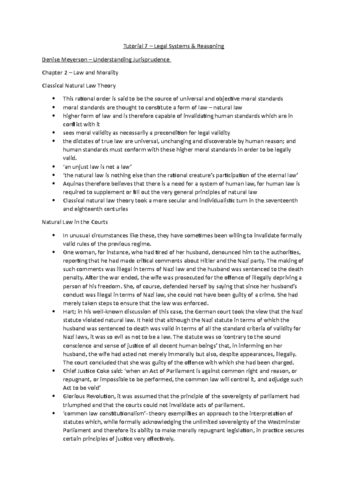 Tutorial 7 Activity and Reading - Tutorial 7 – Legal Systems ...