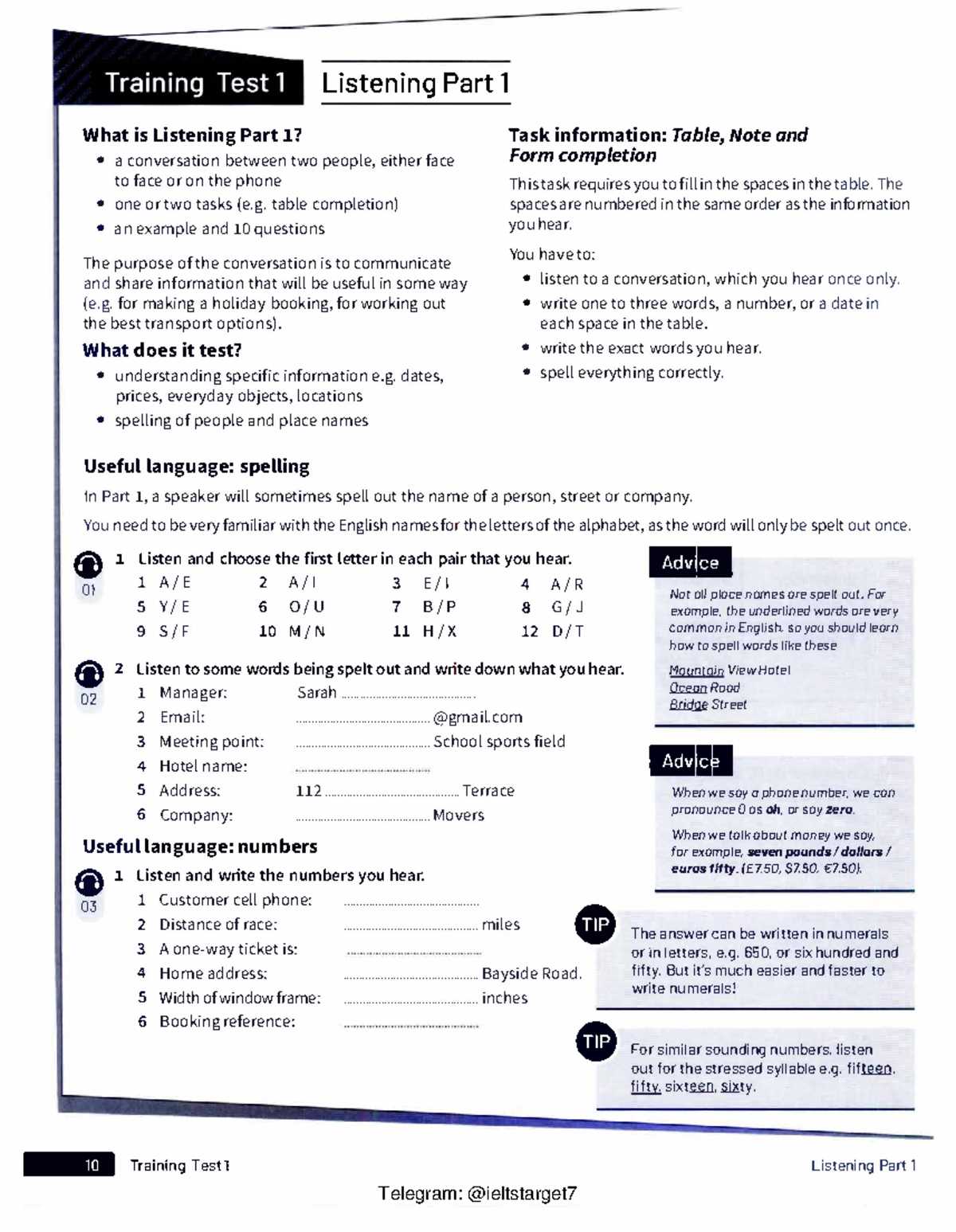 Trainer academic - Listening Part 1 What is Listening Part 1? - a ...