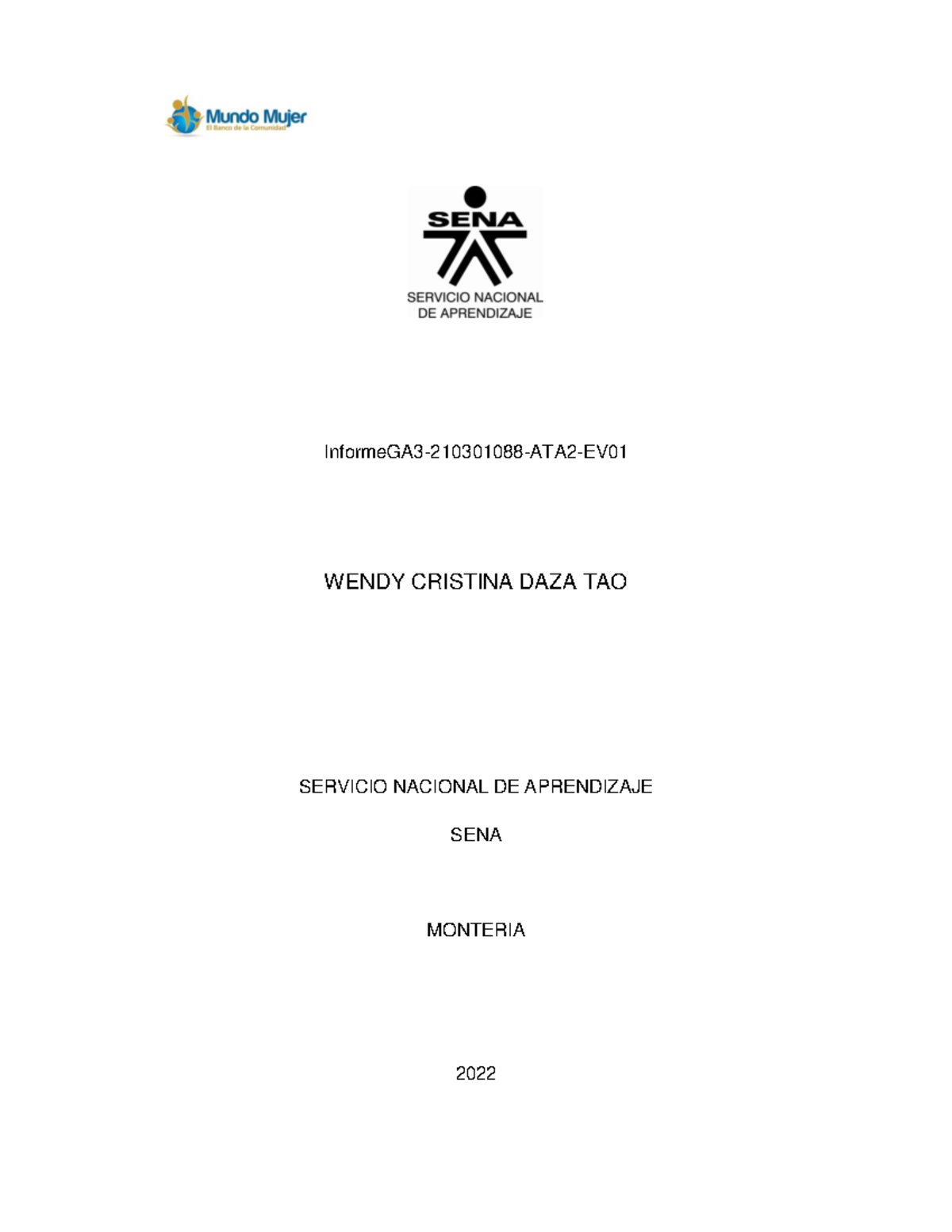 Informe ATA2 EVO1 - tallre - InformeGA3-210301088-ATA2-EV WENDY ...