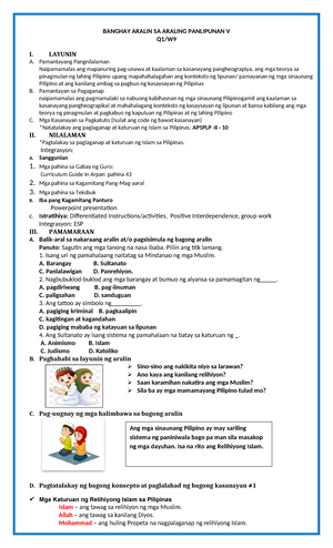 COT 4TH Q - This is a lesson plan for classroom observation. - Grade 7 ...