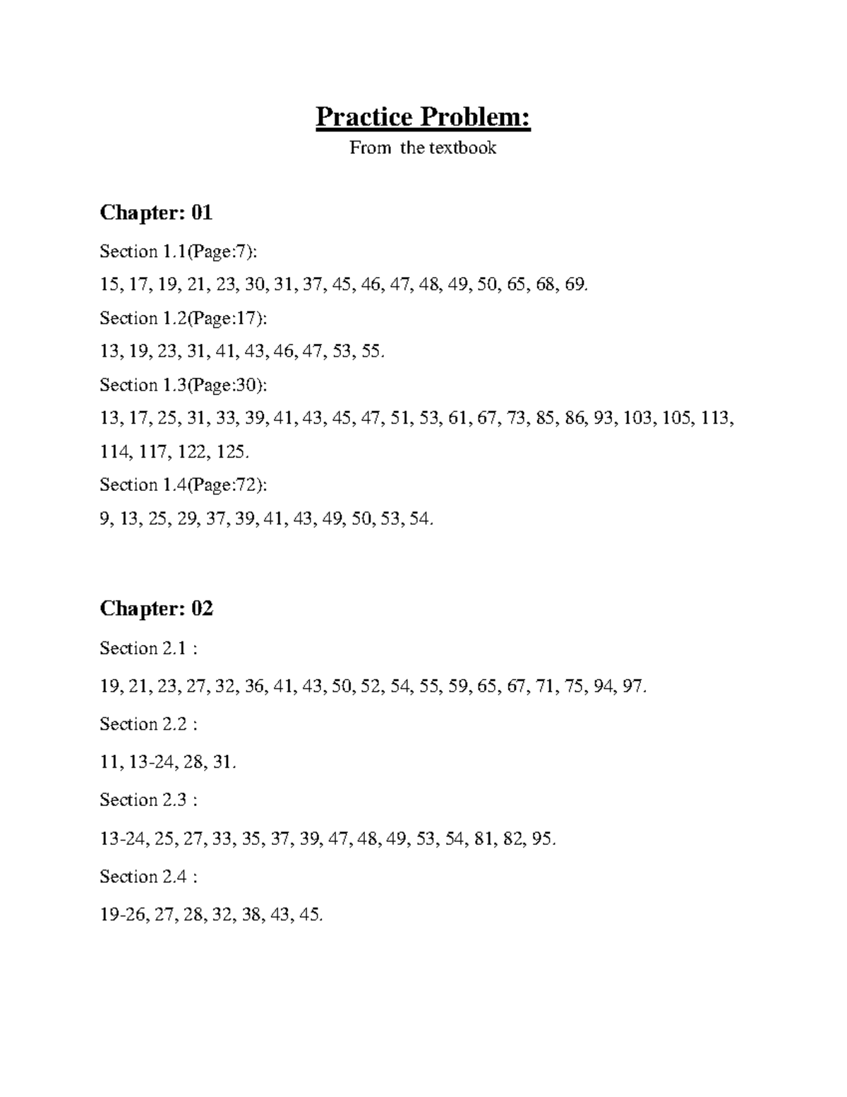 MAT-116 Practice Problem List - Practice Problem: From the textbook ...