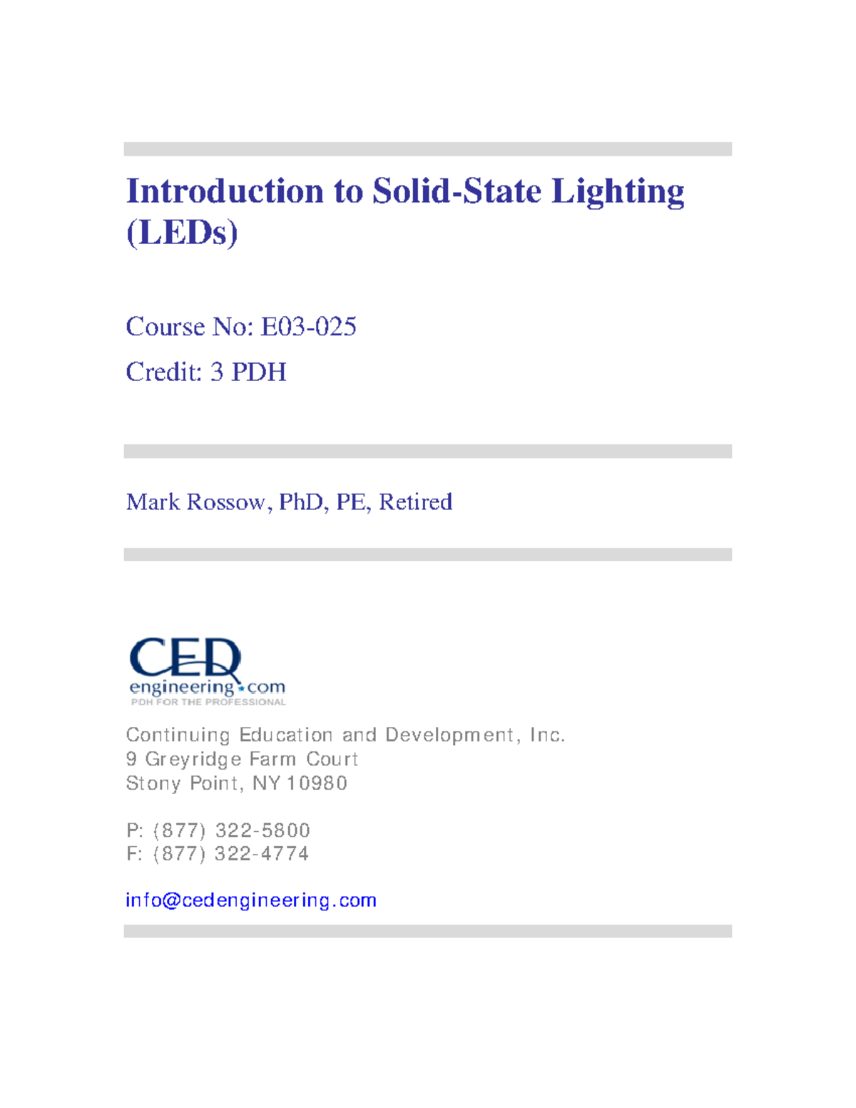 Introduction to Solid-State Lighting (LEDs) - Introduction to Solid ...