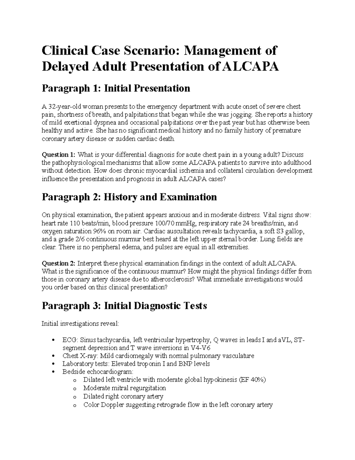 Delayed Adult Alcapa - case scenario - Clinical Case Scenario ...