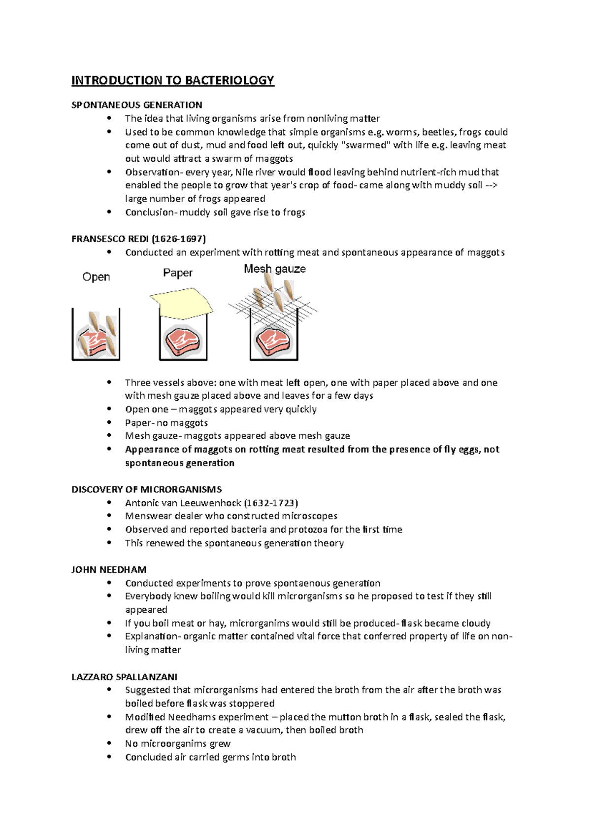 Cell bio notes - Peter Coote, bacteriology lectures - introduction to ...
