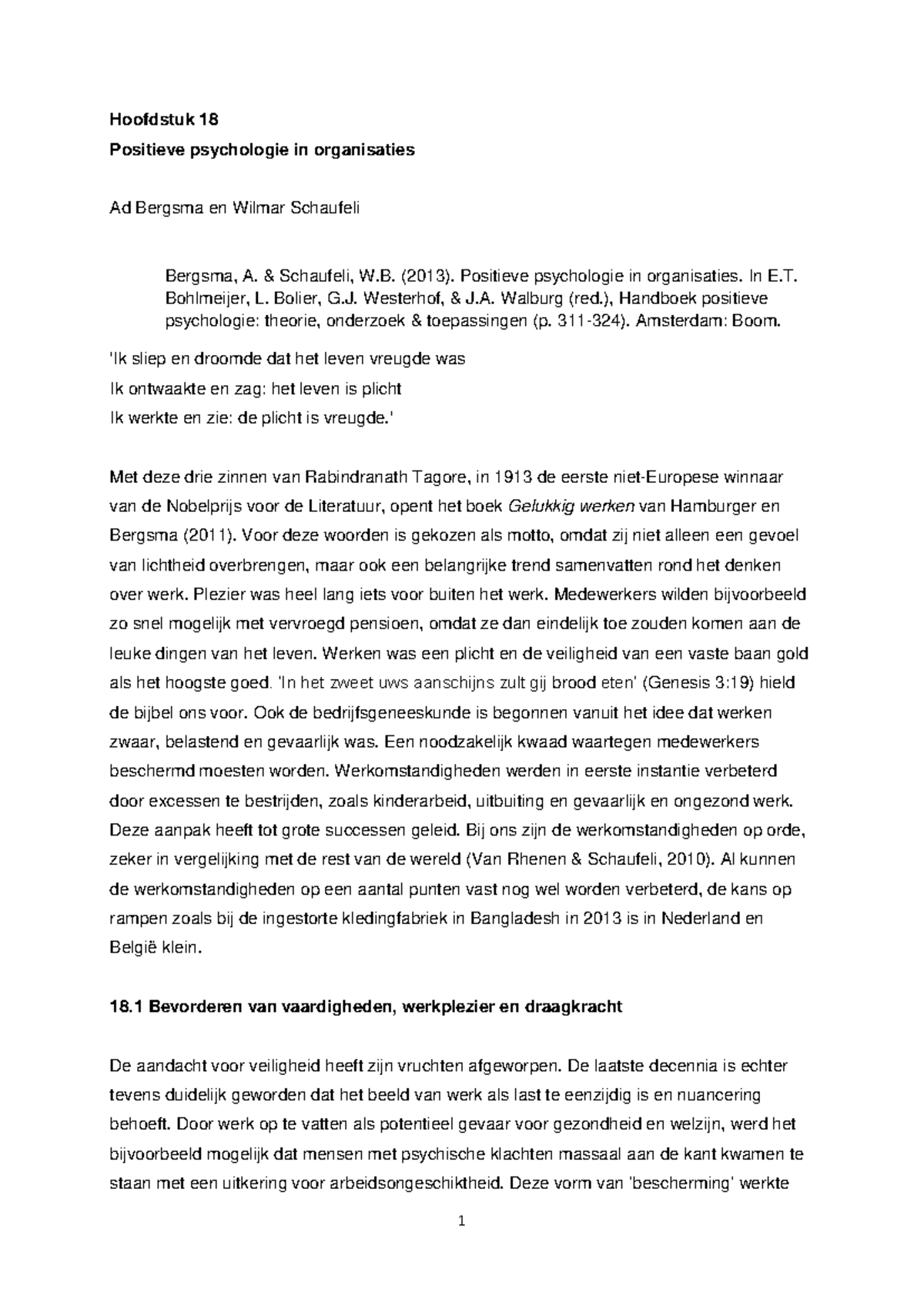 96 - artikel - Hoofdstuk 18 Positieve psychologie in organisaties Ad ...
