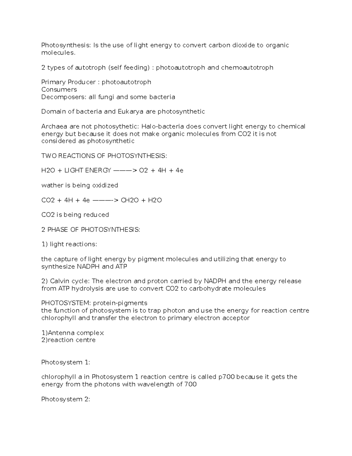 Photosynthesis - 2 types of autotroph (self feeding) : photoautotroph ...