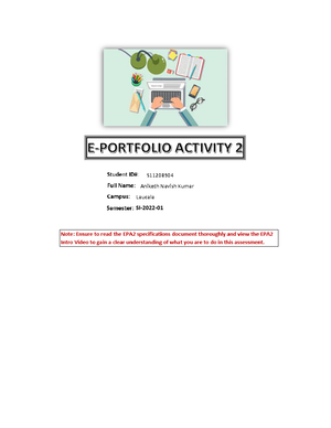 E Portfolio Activity 1 - UU100A - SI-2022-01 - Introduction Electronic ...