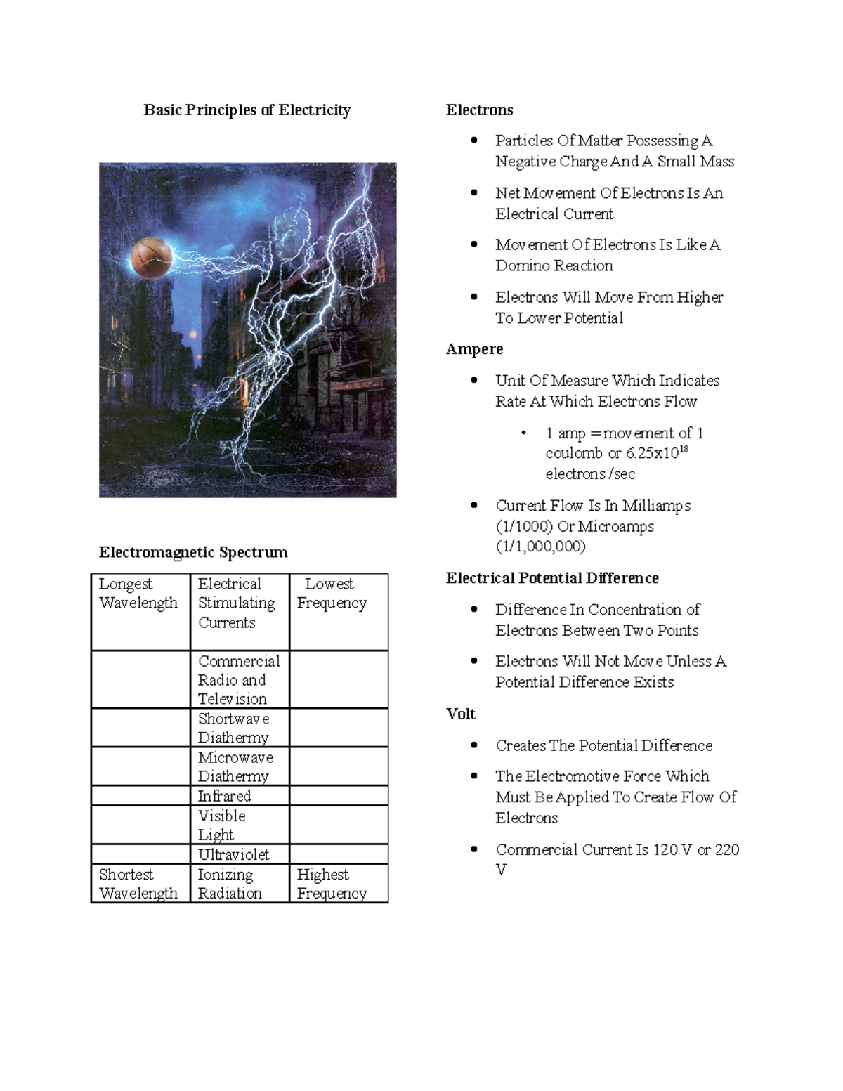 Basic Principles of Electricity - Basic Principles of Electricity ...