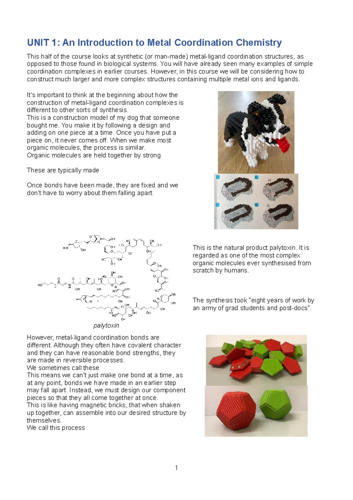 chemistry super molecular chemistry intro - UNIT 1: An Introduction to ...