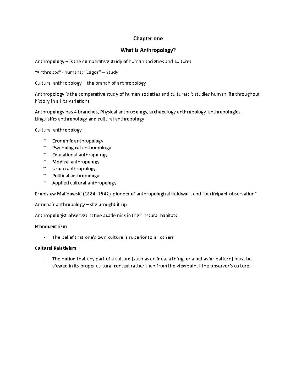 Cult. Anthropology - What is Anthropology - Chapter one What is ...