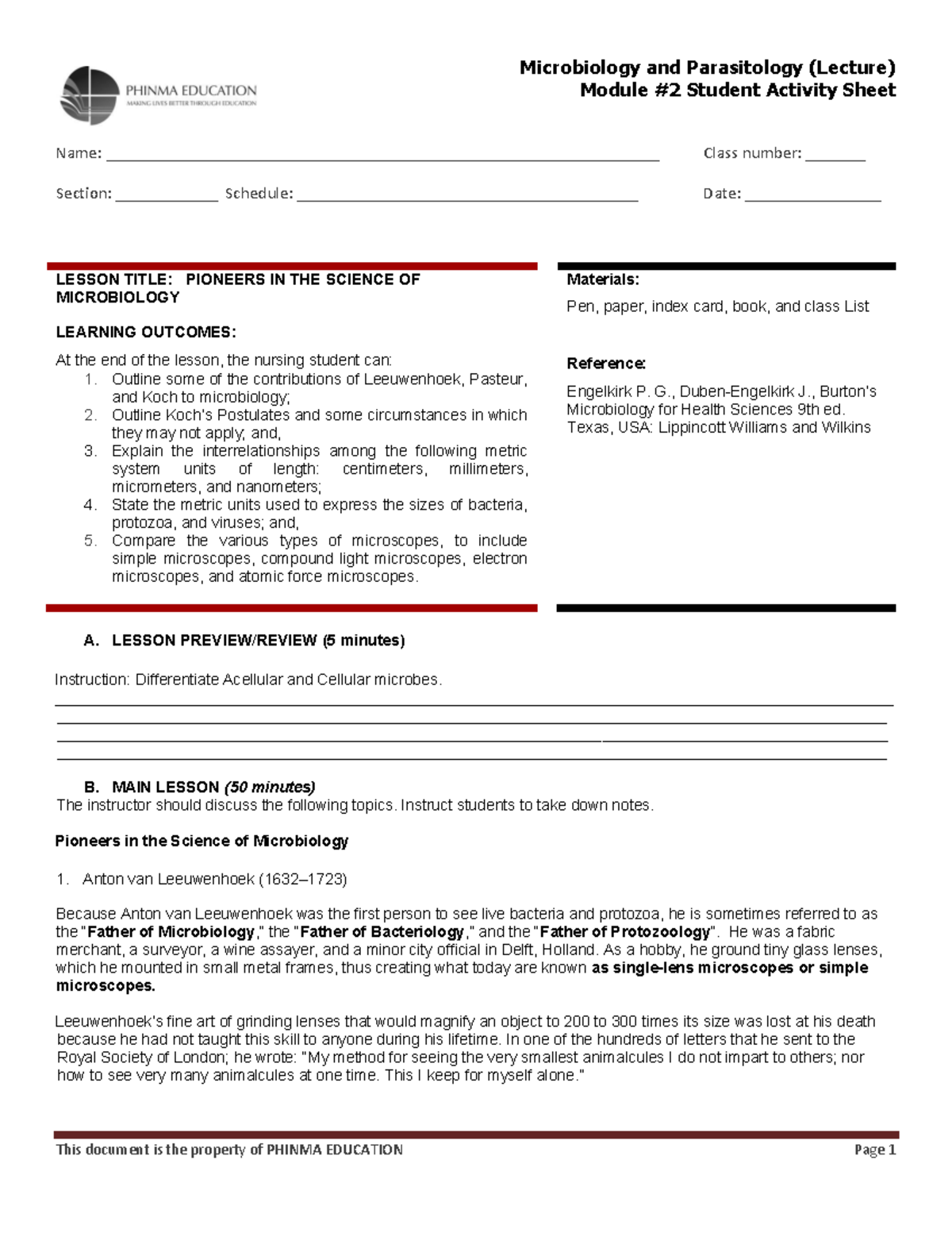 HES007 Lec Session 2 SAS - Module #2 Student Activity Sheet Name: - Studocu