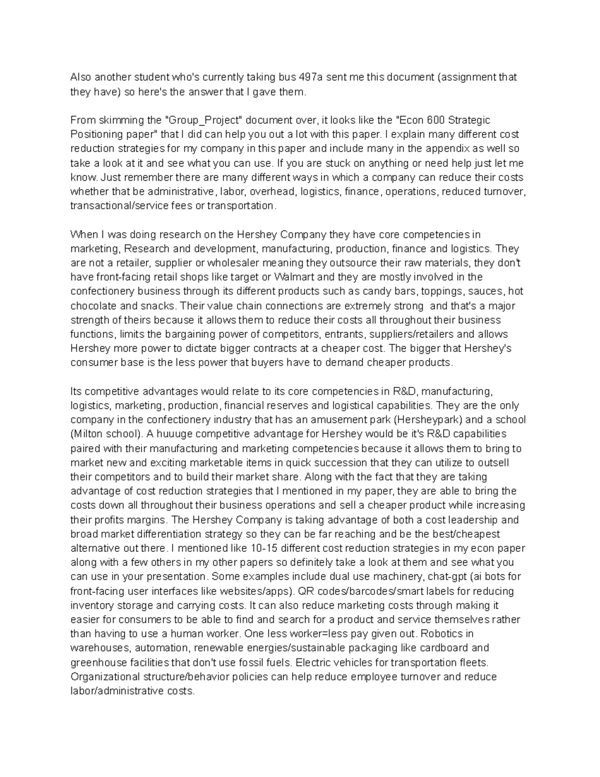 Bus 497A helpful resources guides and notes - Also another student who ...