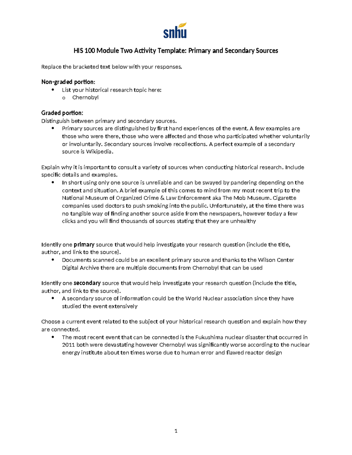 HIS 100 Module 2 2 Jonathan Sandoval - HIS 100 Module Two Activity ...