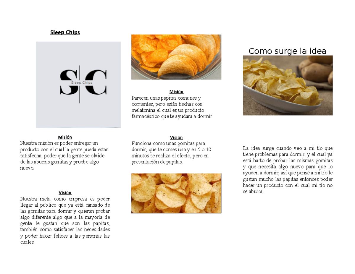 Papitas - Ayuda no se que hacer - Sleep Chips Misión Nuestra misión es ...