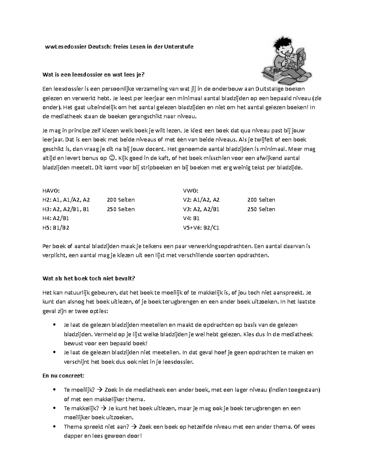 Lesedossier Freies Lesen Deutsch 2021 - wwLesedossier Deutsch: freies ...