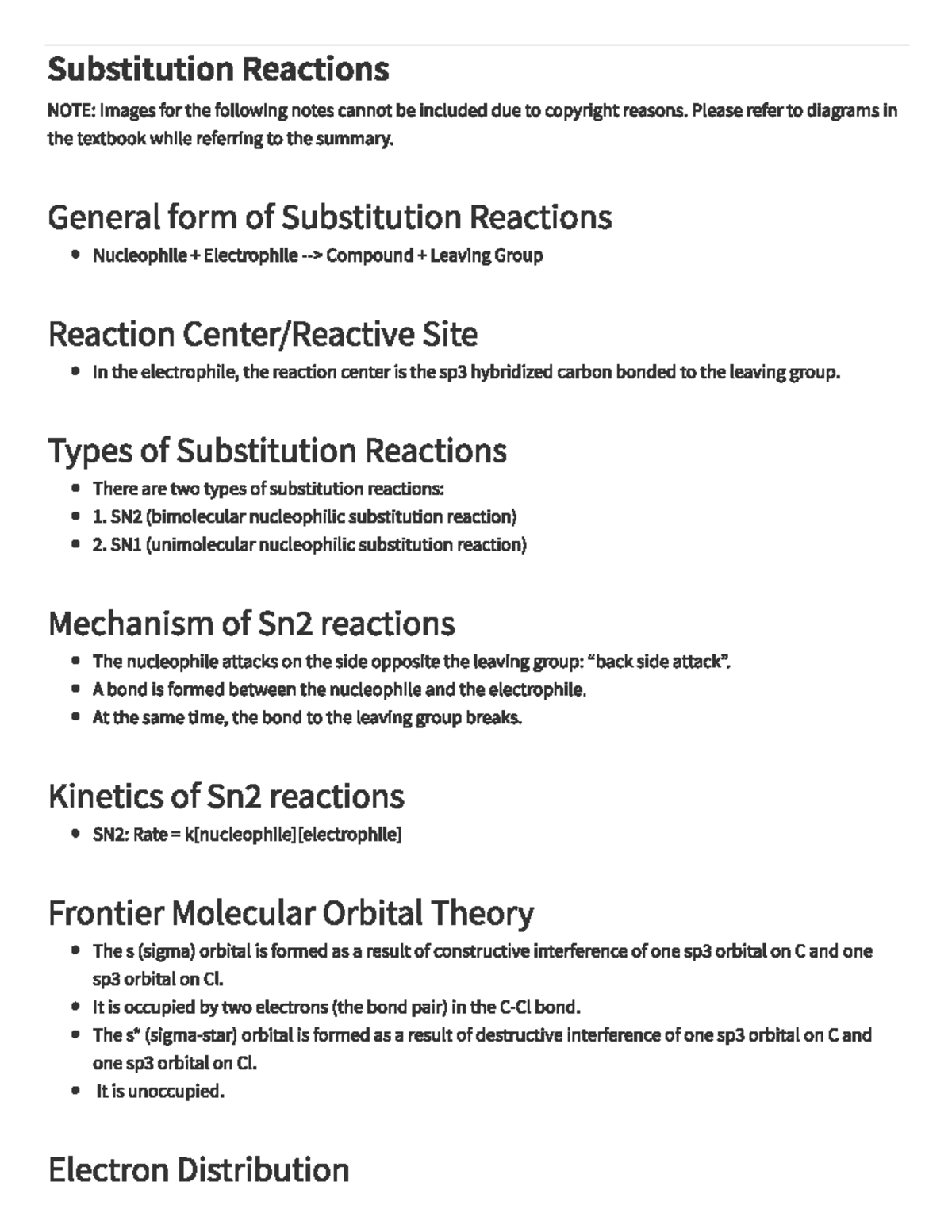 Substitution Reactions - CHEM 123 - Studocu