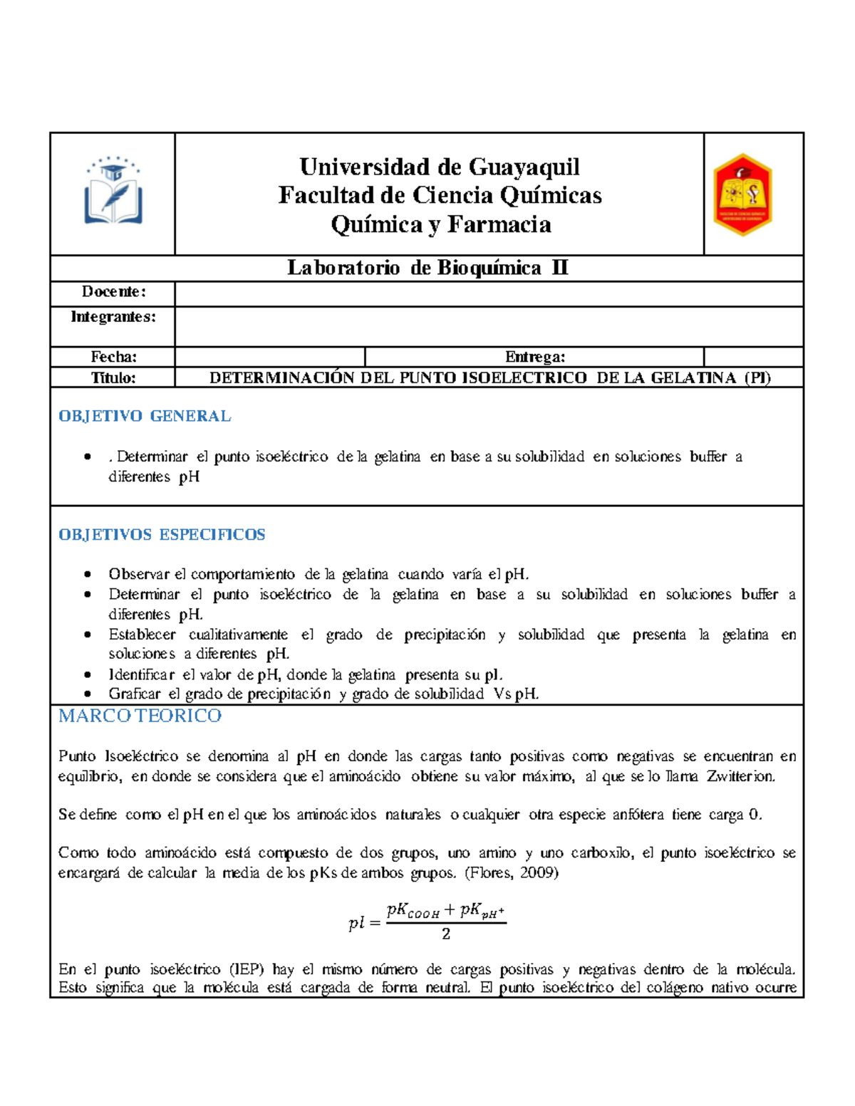 Informe 5 DE Bioquimica - Warning: TT: undefined function: 32 Universidad de Guayaquil Facultad ...