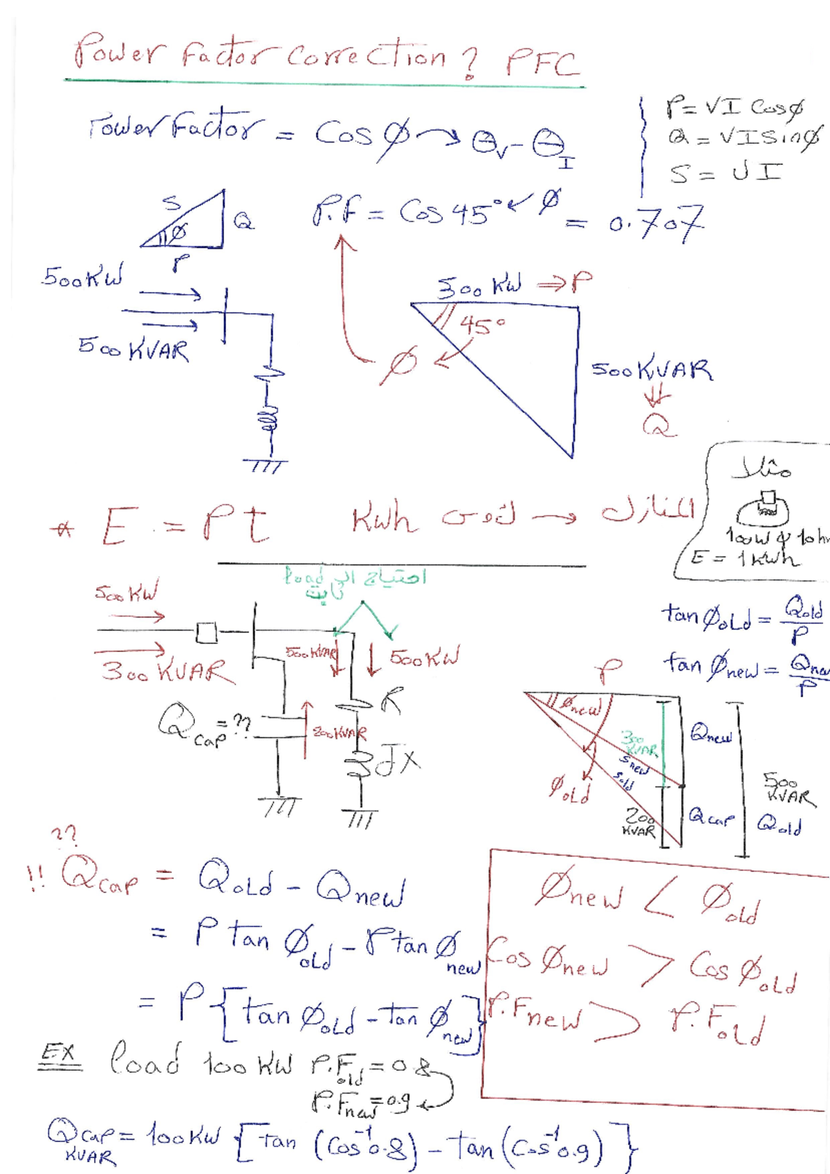 power factor correction - Electrical Circuits - Studocu