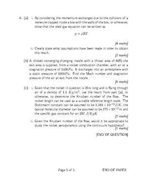 EGM90 Advanced Aerodynamics formula sheet - PRIFYSGOL ABERTAWE SWANSEA ...