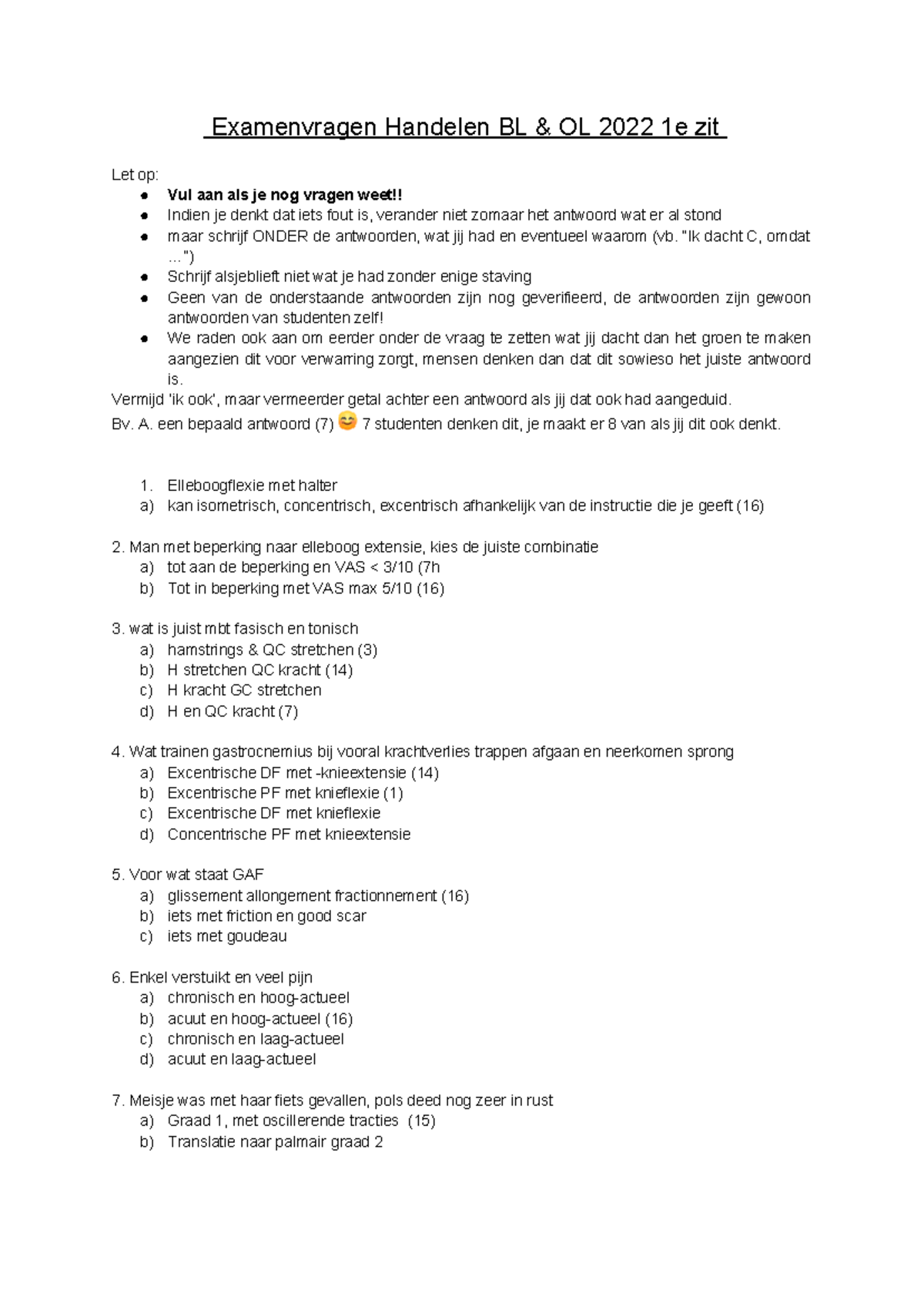 Examenvragen Handelen BL en OL 2022 1e zit - Examenvragen Handelen BL ...