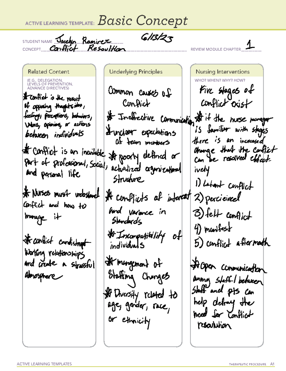 leadership ATI Temp. Conflict resolution - ACTIVE LEARNING TEMPLATES ...