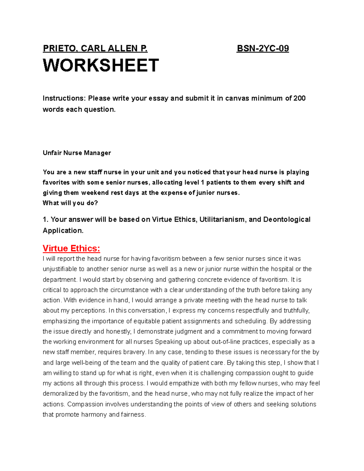 Activity 1- Prelim Bio Ethics - PRIETO, CARL ALLEN P. BSN-2YC ...