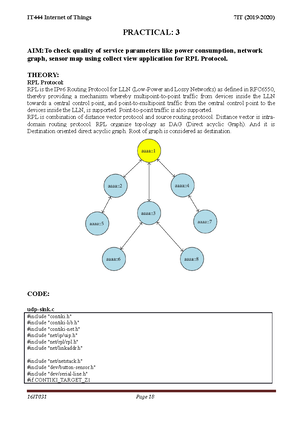 16IT031 Practical 1 iot - PRACTICAL: 1 AIM: To install Instant contiki ...