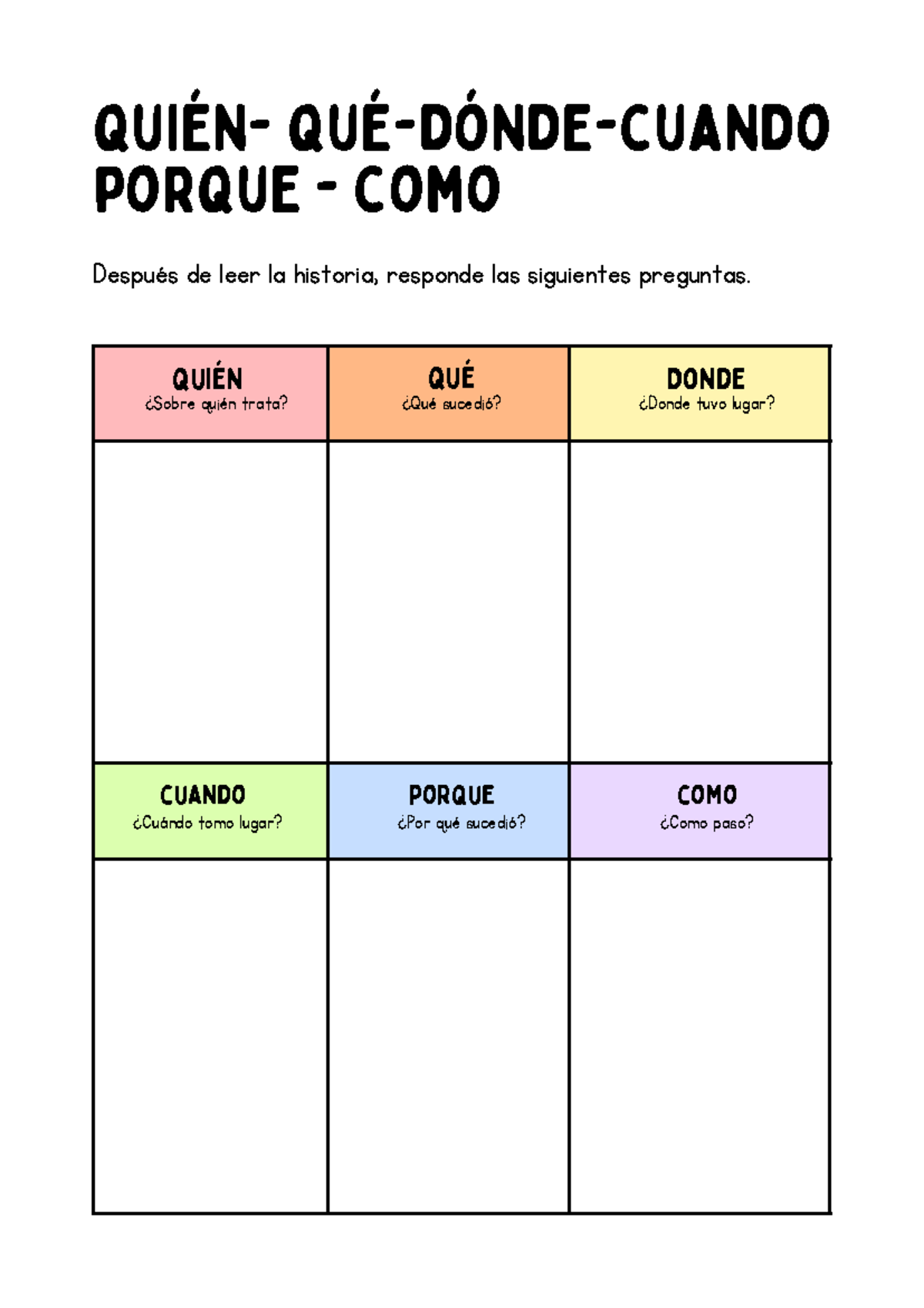 Colorido Simple Lectura imprimible - Psicología de la Educación - quién ...