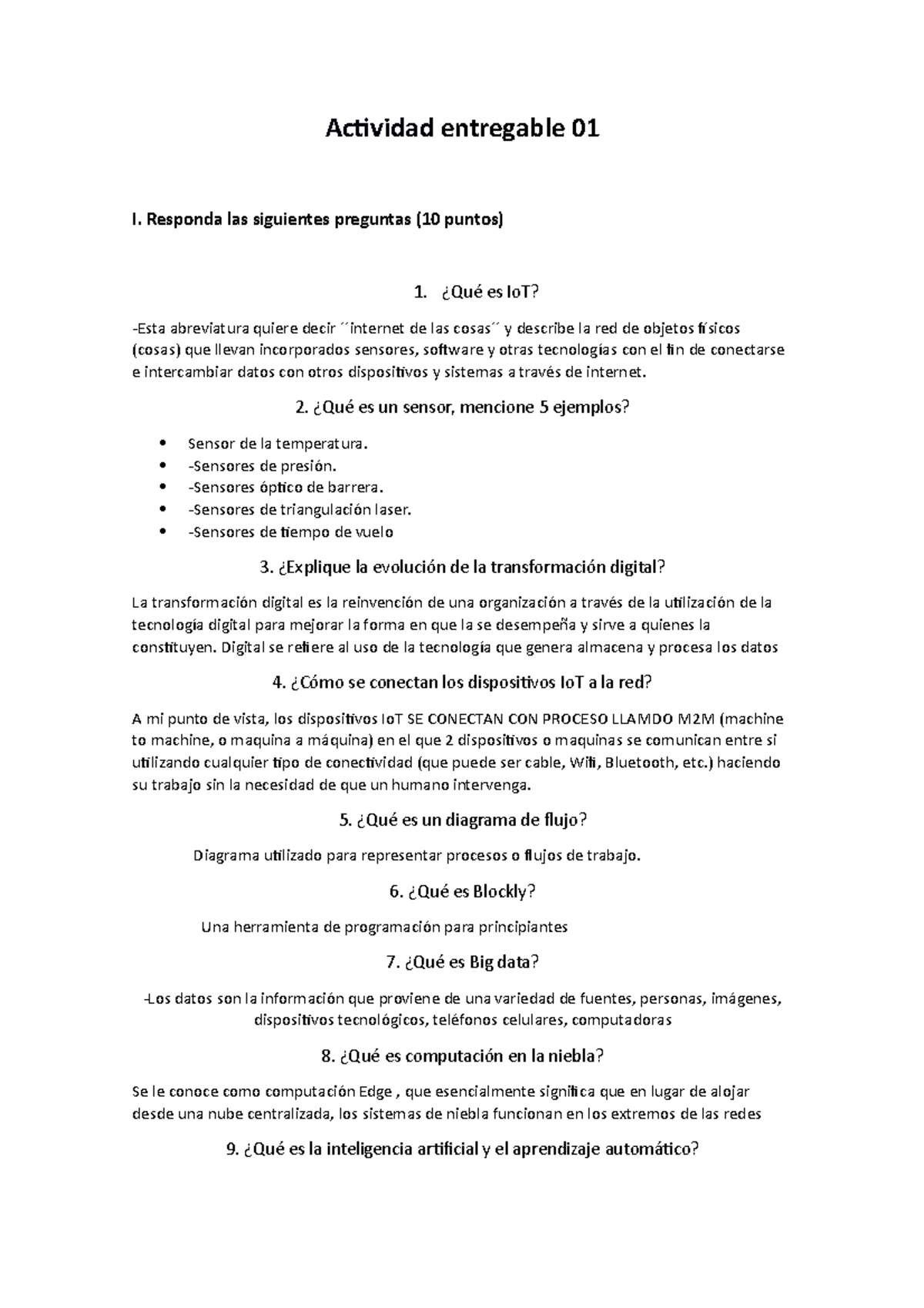 Actividad entregable 01 resuelto de conpetencias digitales - Actividad entregable 01 I. Responda ...