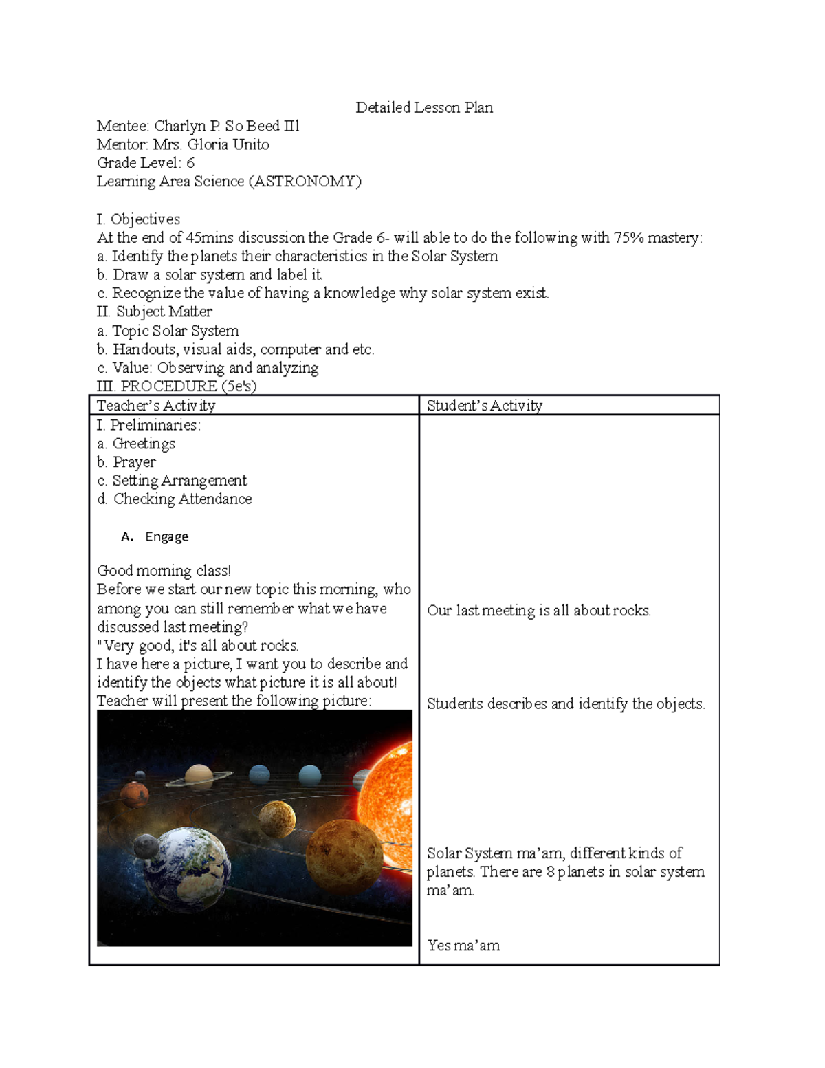 Detailed Lesson Plan Revised - Detailed Lesson Plan Mentee: Charlyn P ...