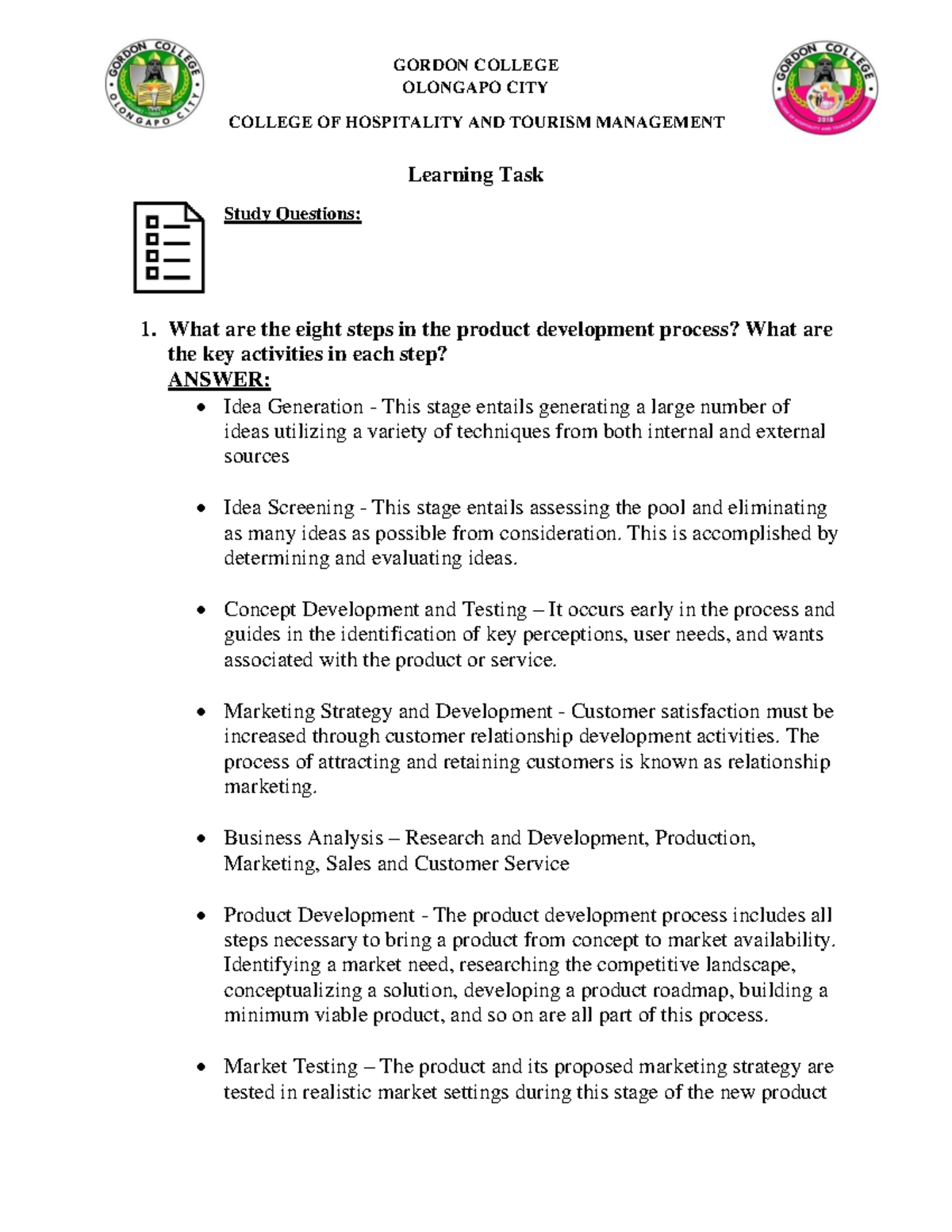 RAZ-Learning-Task Module 2 - GORDON COLLEGE OLONGAPO CITY COLLEGE OF ...