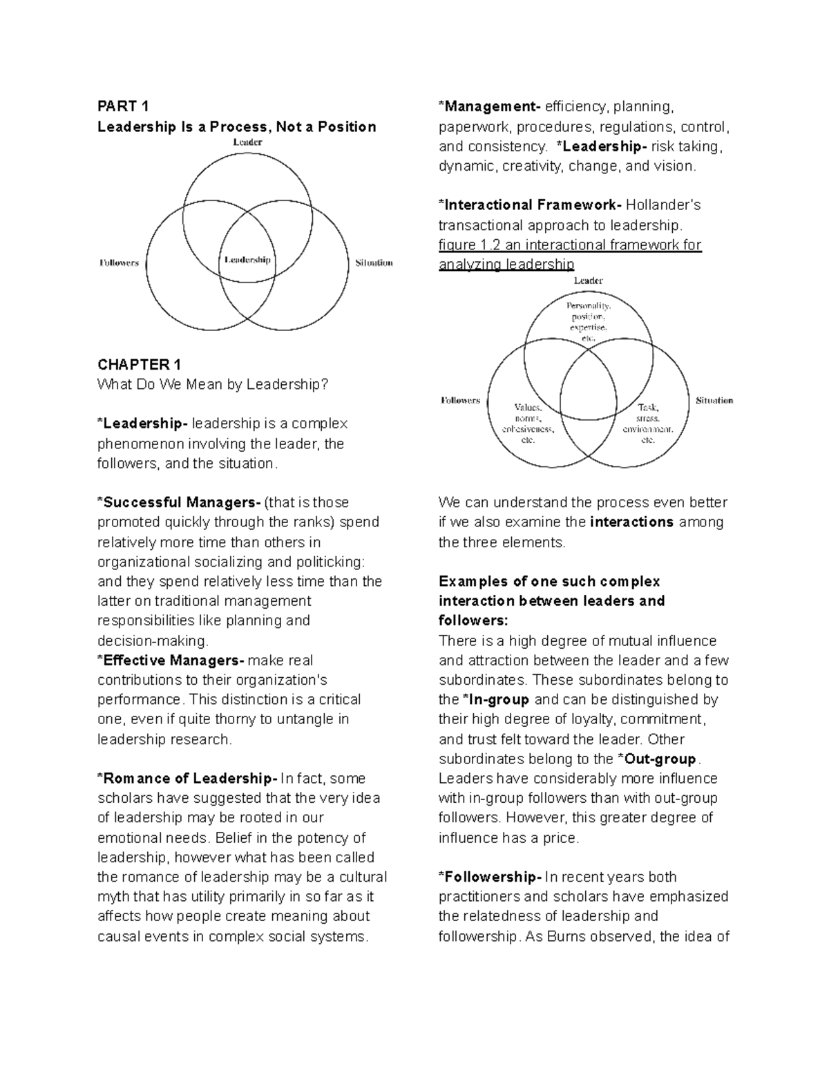 LDM- Reviewer - yup - PART 1 Leadership Is a Process, Not a Position ...