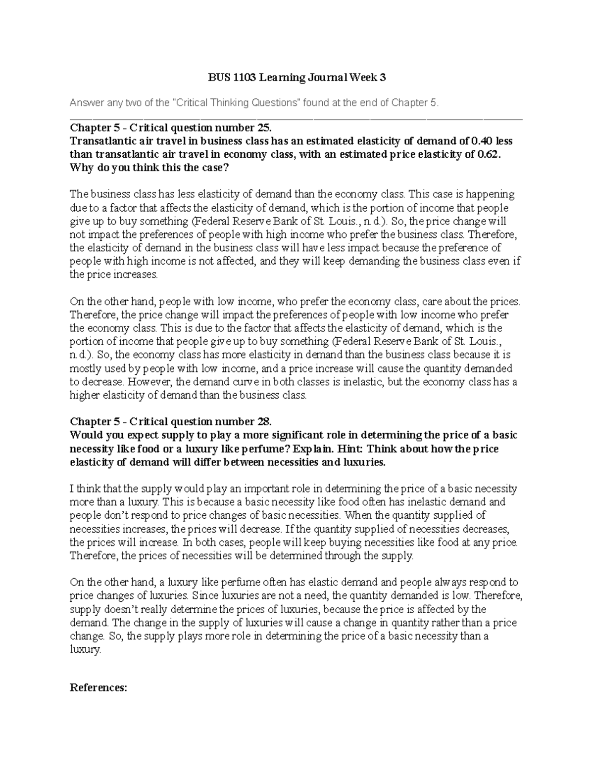 BUS 1103 Unit 3 - Learning Journal - BUS 1103 Learning Journal Week 3 ...