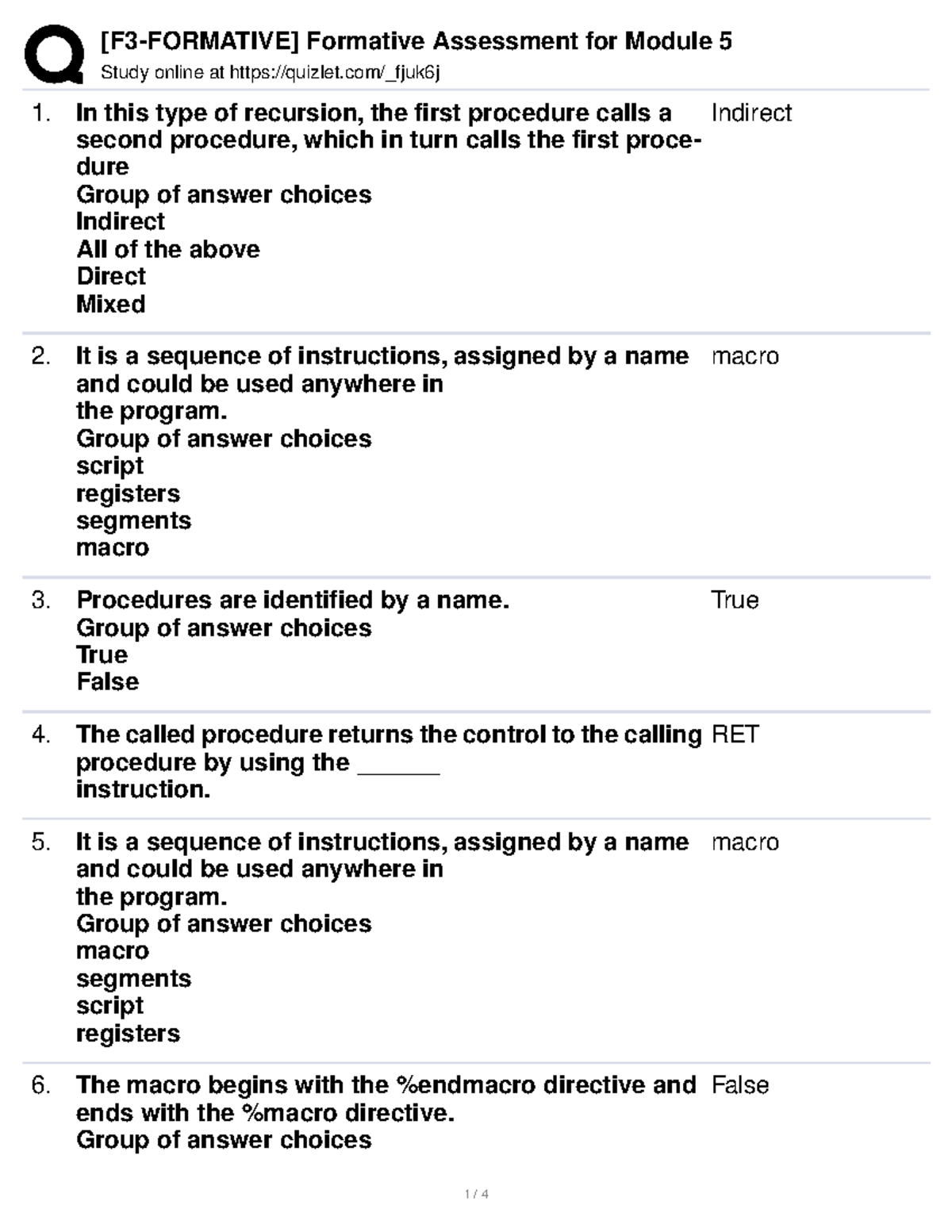 FA3 - FA3 - Study online at quizlet/_fjuk6j In this type of recursion ...