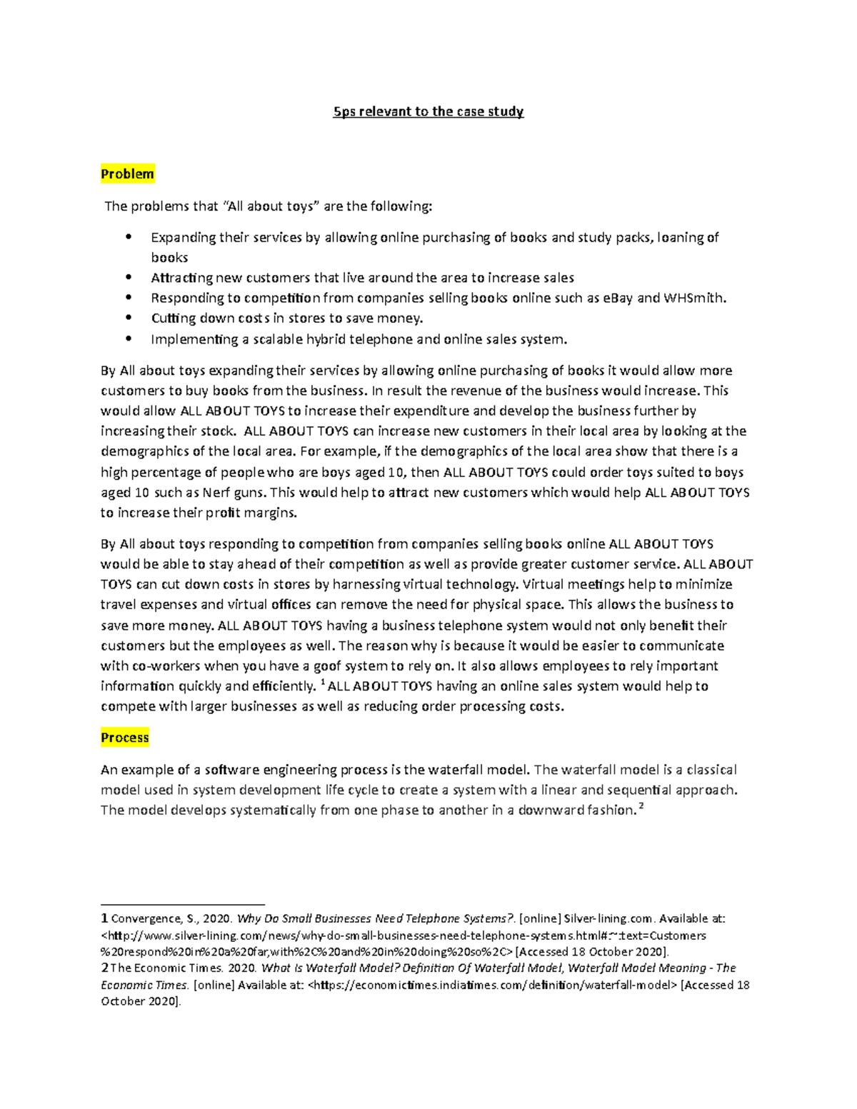 5ps of software engineering - 5ps relevant to the case study Problem ...
