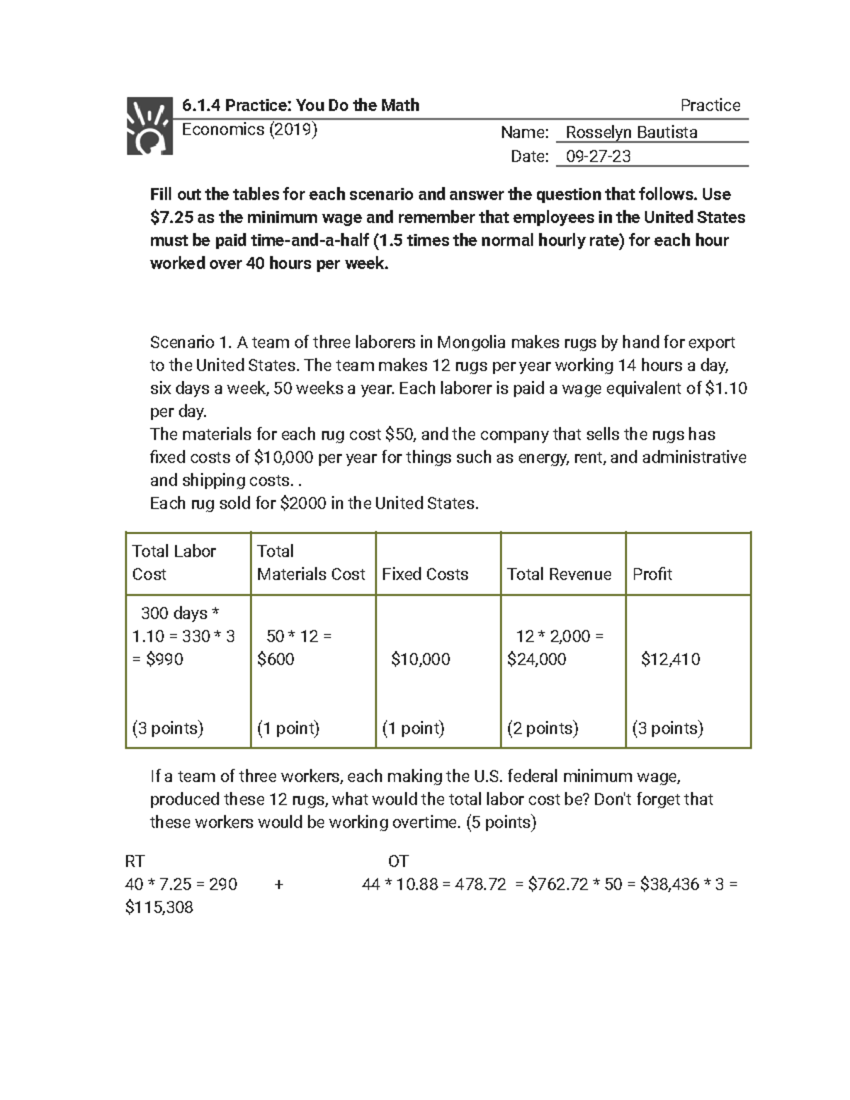 6.1.4 Practice - You Do the Math (Practice) - 6.1 Practice: You Do the ...