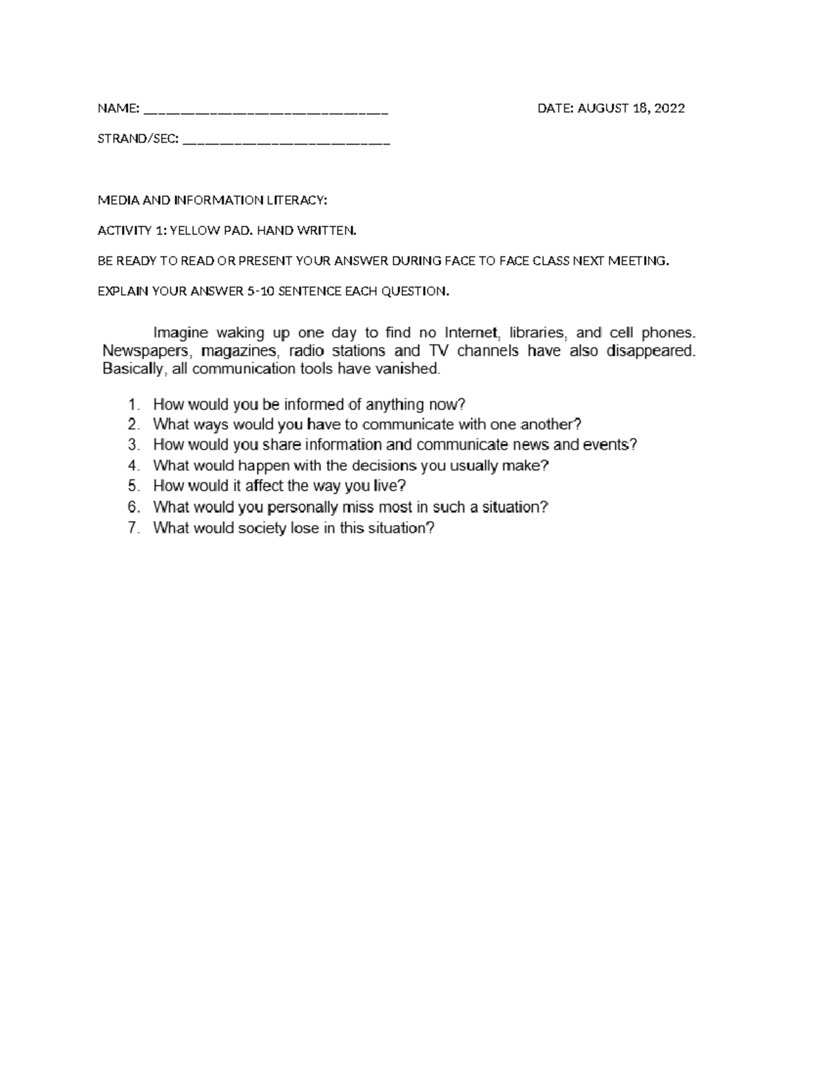 MIL Activity 1 - Education - NAME ...