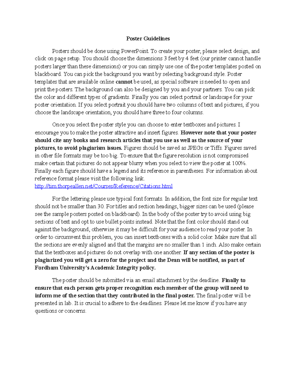 Poster Guidelines Fall 2019 - Poster Guidelines Posters should be done ...