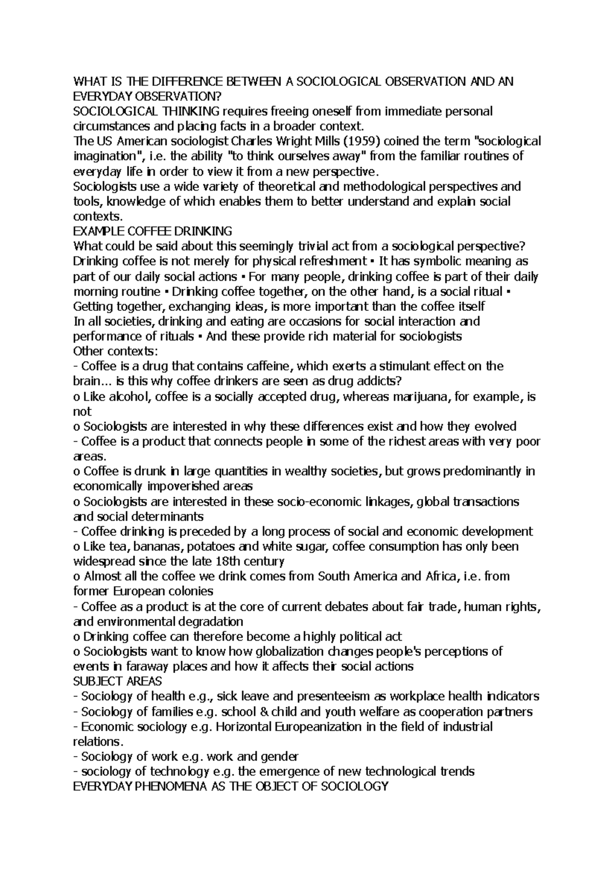 WHAT IS THE Difference Between A Sociological Observation AND AN ...