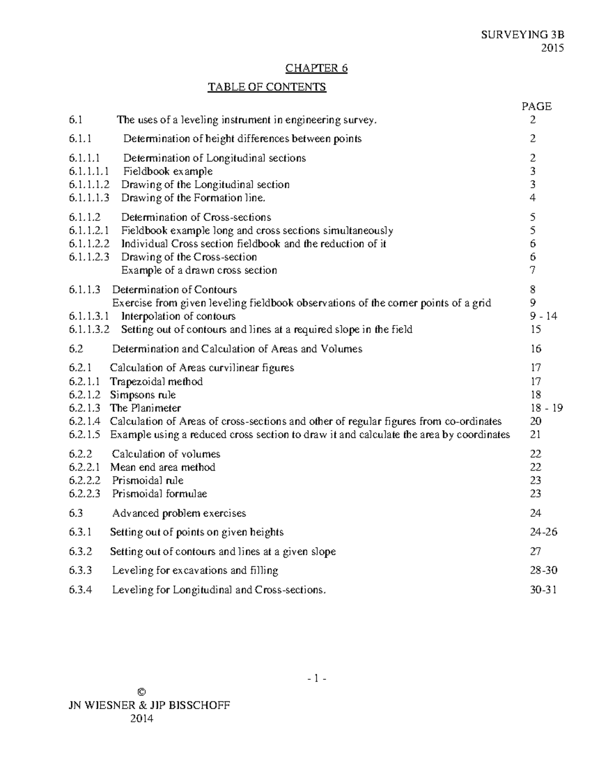 Surveying 3B chapter 6 - The uses of a leveling instrument in ...