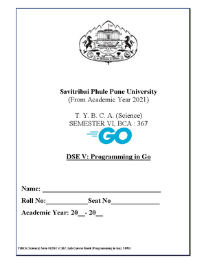 Project TYBsc - Savitribai Phule Pune University T.Y.B. (Computer ...