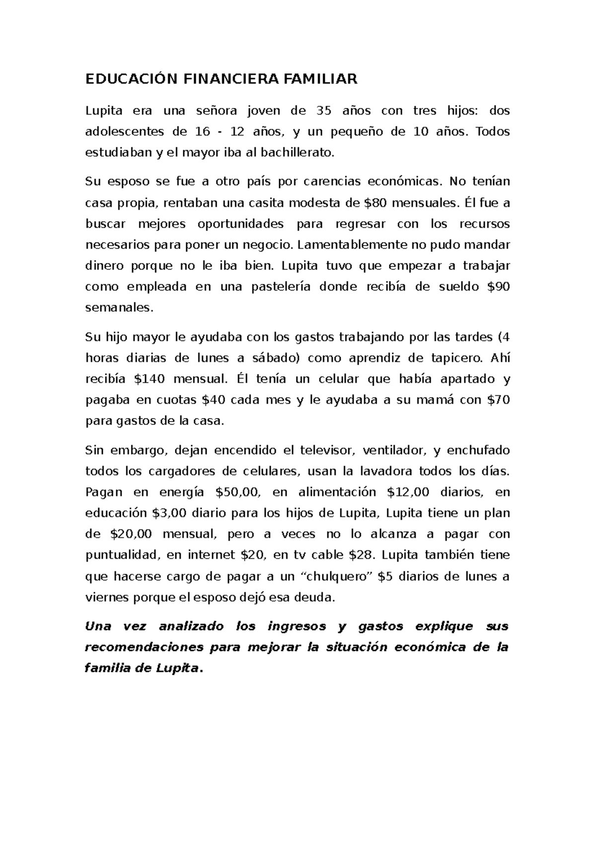 Educación Financiera Familiar- Educación Financiera Personal ...