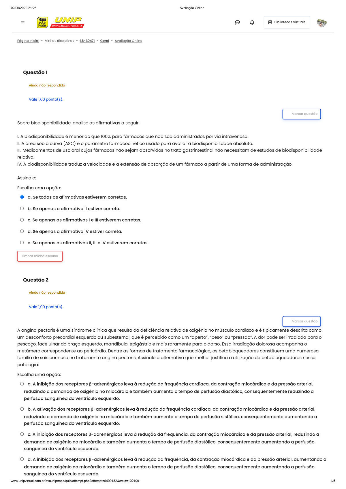 Farmaco nota 8 - Minhas disciplinas - Bibliotecas Virtuais Página ...